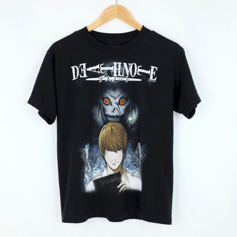 Vtg Death Note 00s Anime Black Graphic Shirt Xs - Gem